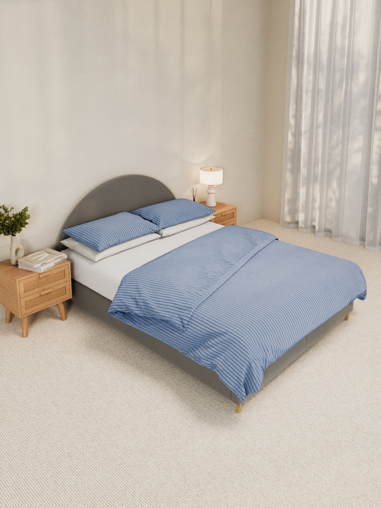 Charlie Curve Grey Fabric Bed Frame | Modern Arched Headboard | Linen ...